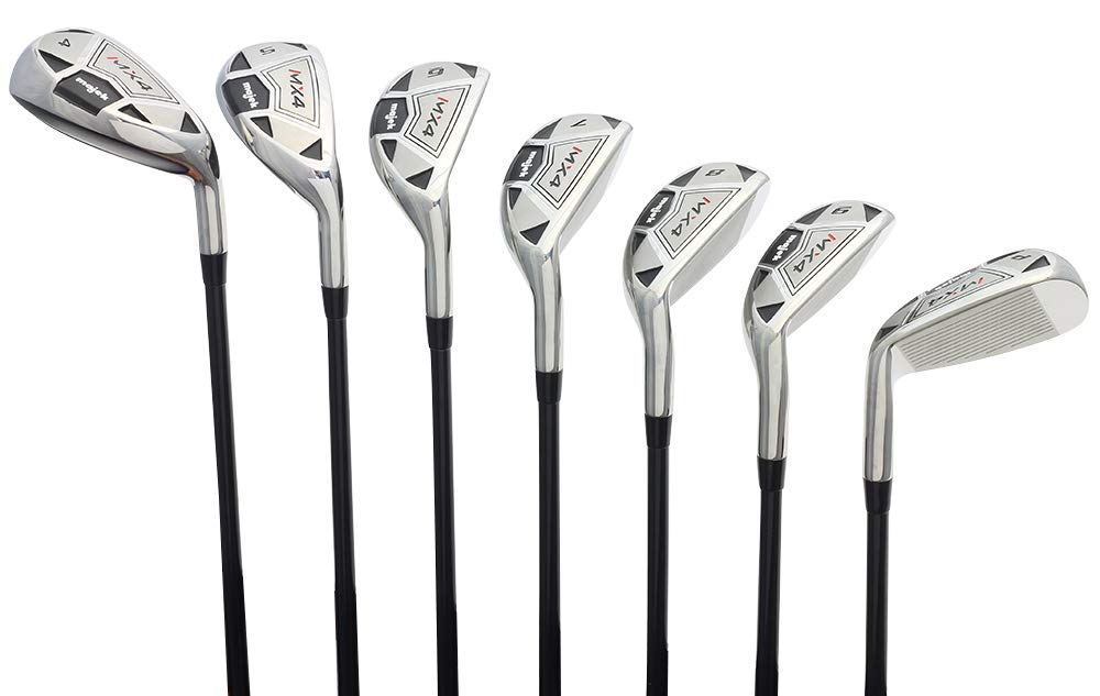 Men’s Majek MX4 Hybrid Iron Set, which Includes: #4, 5, 6, 7, 8, 9, PW Regular Flex Graphite Right Handed New Utility Clubs