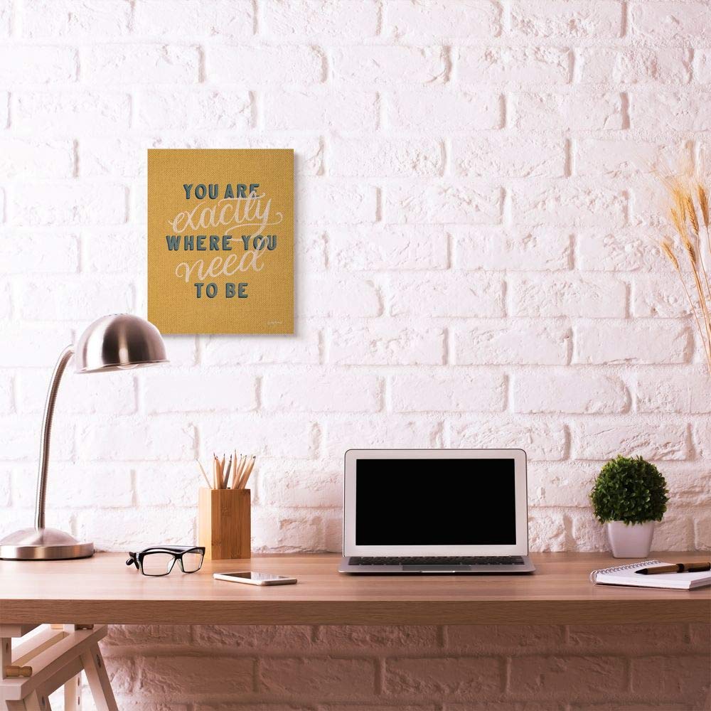 Stupell Industries Need to Be Inspirational Word Modern Yellow Design Canvas Wall Art, 16 x 20, Multi-Color