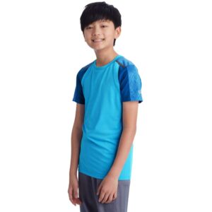 c9 champion boys premium short sleeve t shirt, active blue, medium us