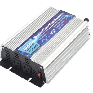 Power Inverter 800W with Dual sockets Output and USB5V 2000mA Input DC12V or 24V, Output AC110V 60Hz (12V)