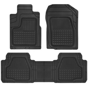 motor trend custom fit premium trim, all weather deep dish car floor mats for ford escape, honda cr-v, toyota rav4, black (mt-173)