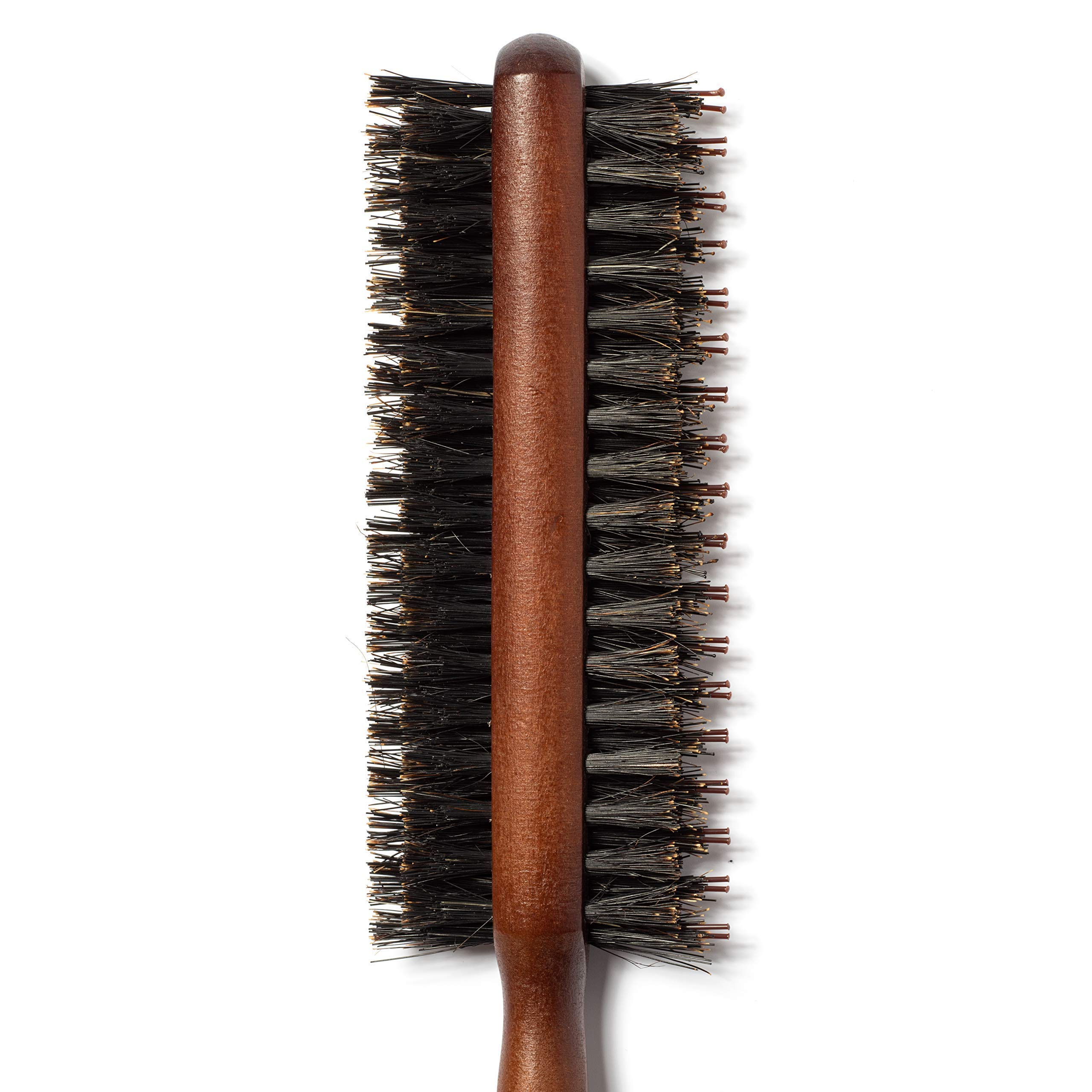 Double Sided Teasing Brush - Boar & Nylon Bristle Teaser Comb with Rat Tail Pick for Hair Sectioning for Edge Control, Backcombing, Smoothing, and Styling Thin & Fine Hair to Create Volume