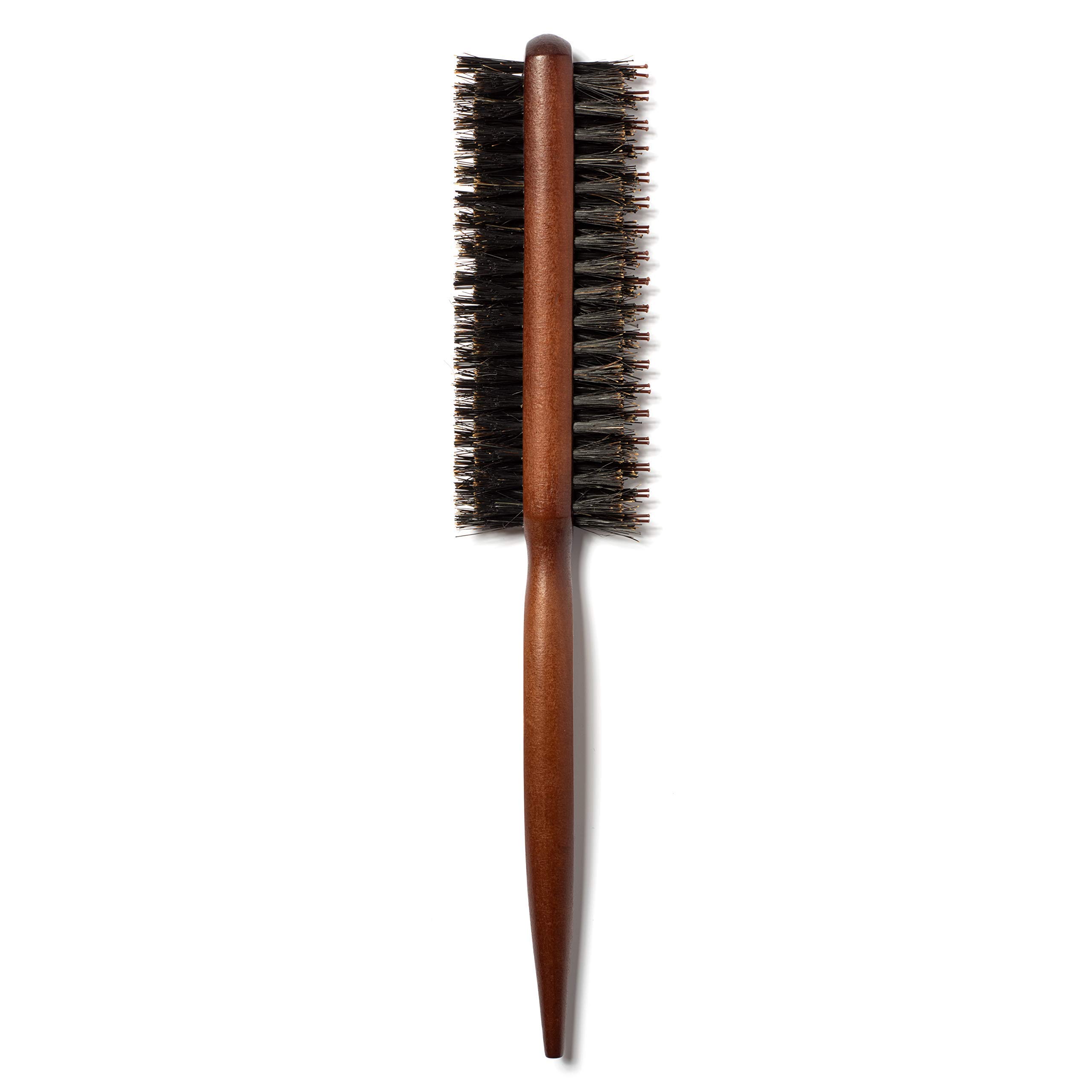 Double Sided Teasing Brush - Boar & Nylon Bristle Teaser Comb with Rat Tail Pick for Hair Sectioning for Edge Control, Backcombing, Smoothing, and Styling Thin & Fine Hair to Create Volume