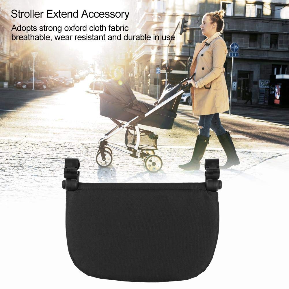 Antilog Stroller Footrest, Pram Foot Extension Footrest Pushchair Accessories 21CM Extend Board for Babyzen Yoya (Black)