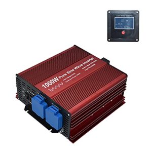 1000w pure sine ave power inverter, input dc24v output ac110v 60hz, with dual sockets, usb output and lcd wired remote kit ideal for 24v solar system