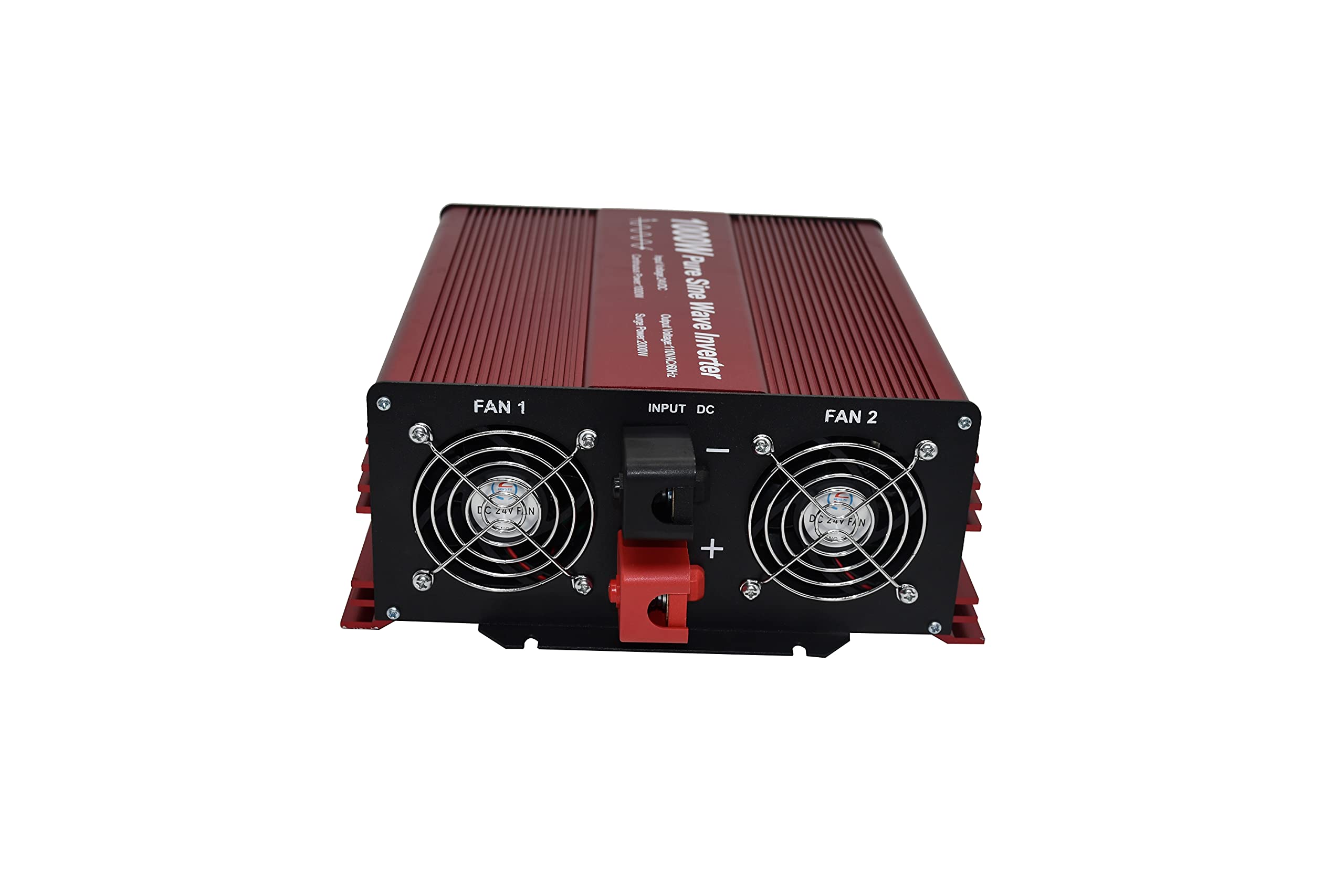 1000W Pure sine ave Power Inverter, Input DC24V Output AC110V 60Hz, with Dual Sockets, USB Output and LCD Wired Remote kit Ideal for 24V Solar System