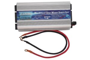 power inverter 1500w with output dual sockets. input 12v or 24v and output 110v 60hz with dc5v 2000ma output. (12v)