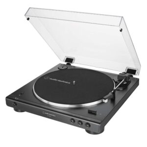 Audio-Technica AT-LP60X Bluetooth Fully Automatic Belt-Drive Turntable (Black) with Vinyl Record Cleaning Kit