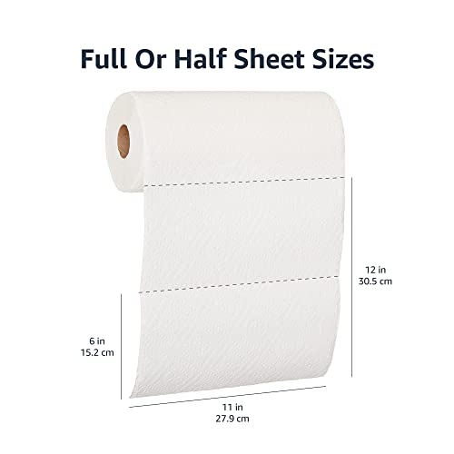 AmazonCommercial 2-Ply White Adapt-a-Size Kitchen Paper Towels, Rolls Individually Wrapped, FSC Certified, 4200 Sheets,140 Count (Pack of 30)