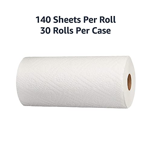 AmazonCommercial 2-Ply White Adapt-a-Size Kitchen Paper Towels, Rolls Individually Wrapped, FSC Certified, 4200 Sheets,140 Count (Pack of 30)