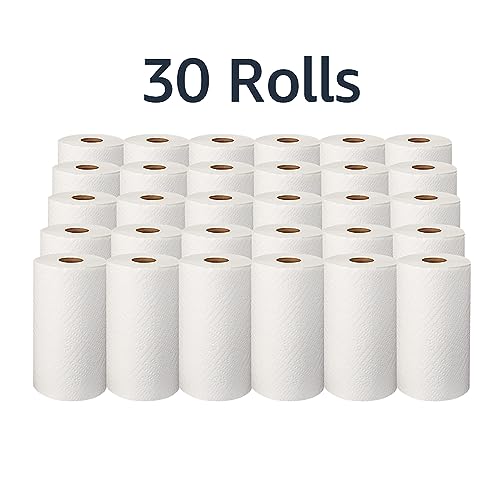 AmazonCommercial 2-Ply White Adapt-a-Size Kitchen Paper Towels, Rolls Individually Wrapped, FSC Certified, 4200 Sheets,140 Count (Pack of 30)