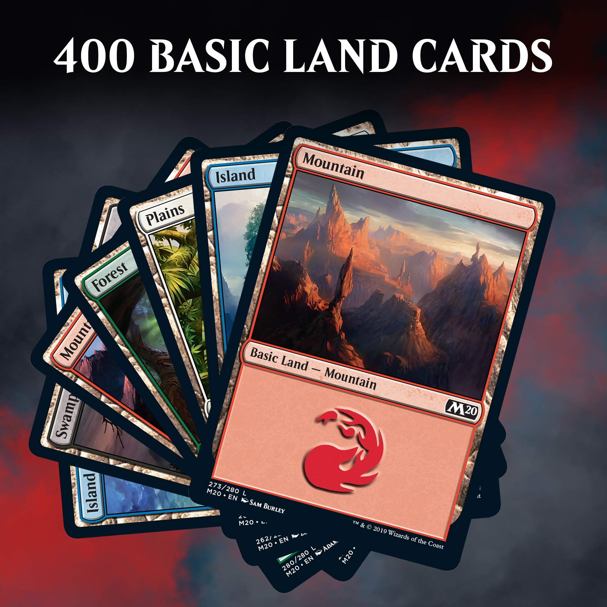 Magic The Gathering Core Set Land Station (400 Cards) , Black, 13+ years