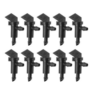 uxcell flag dripper 1 gph 4l/h emitter sprinkler for garden lawn drip irrigation connect 4/7mm hose, plastic 25pcs