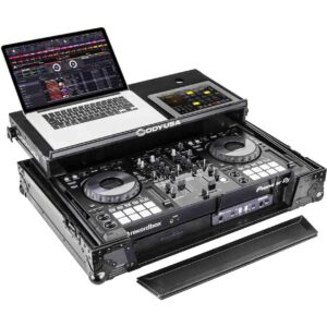 ODYSSEY FZGSPIDDJ8001BL Black Label Glide Style Controller Case Compatible with Pioneer Ddj-800, 1U Rack Space