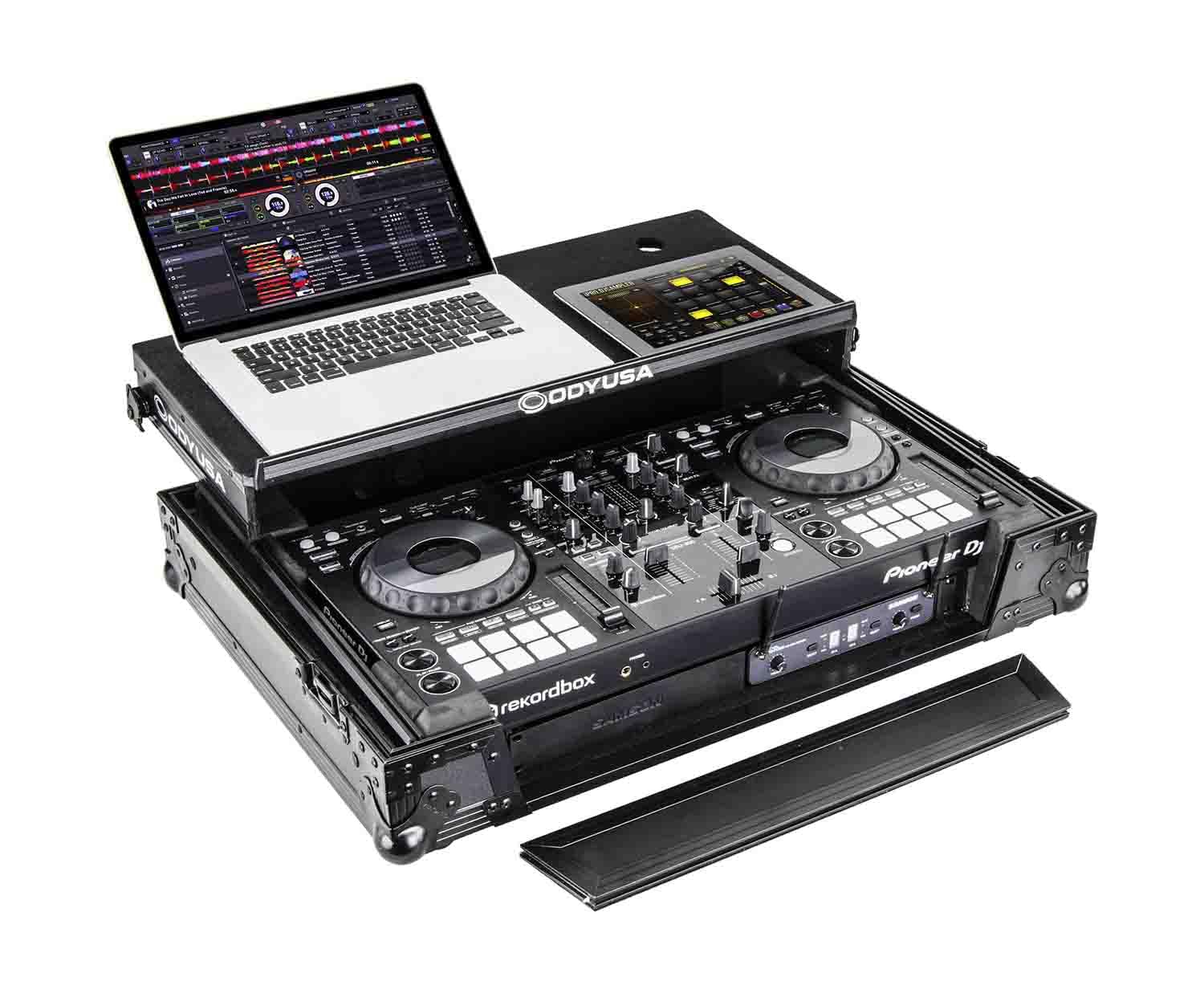 ODYSSEY FZGSPIDDJ8001BL Black Label Glide Style Controller Case Compatible with Pioneer Ddj-800, 1U Rack Space