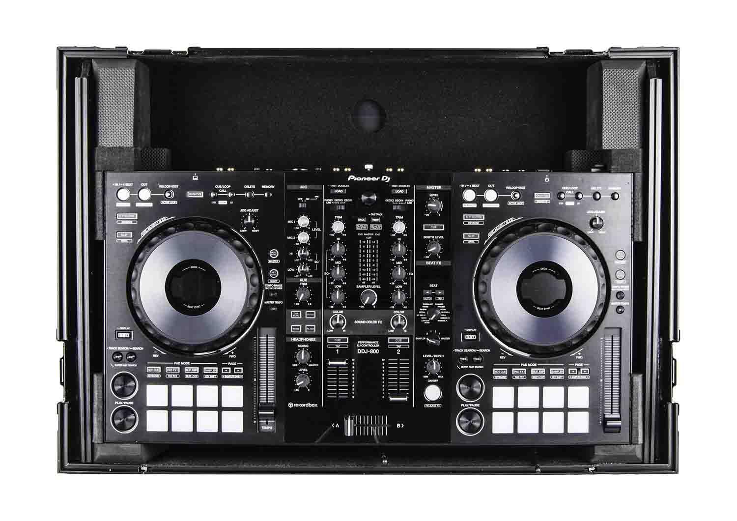 ODYSSEY FZGSPIDDJ8001BL Black Label Glide Style Controller Case Compatible with Pioneer Ddj-800, 1U Rack Space