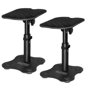 clutch cl-dms250 adjustable height desktop studio monitor speaker stands pair