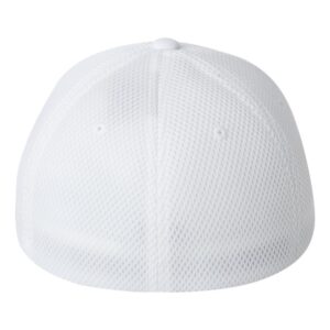 Flexfit Men's Ultrafibre Airmesh Fitted Cap, White, Large/X-Large