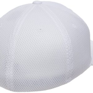 Flexfit Men's Ultrafibre Airmesh Fitted Cap, White, Large/X-Large