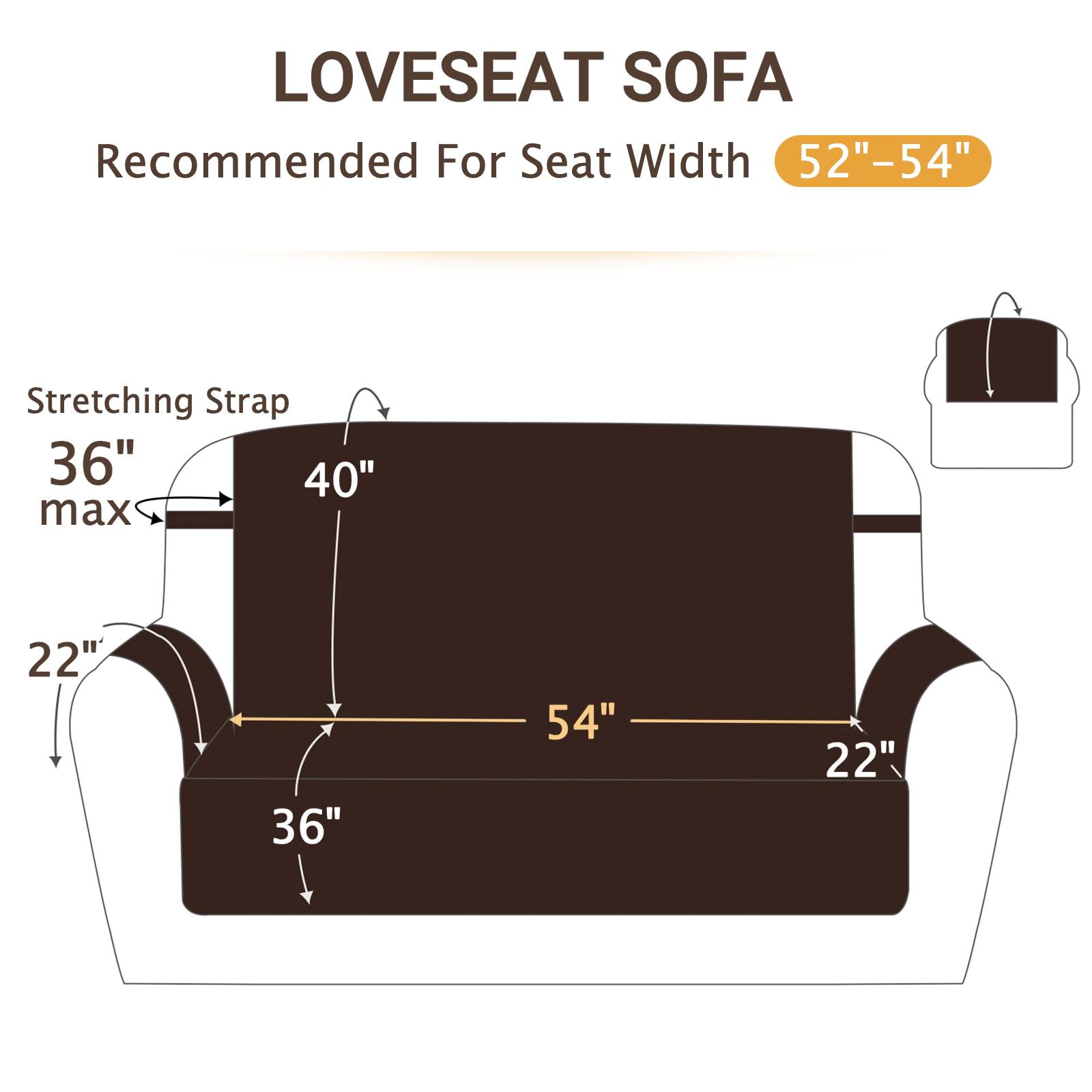 RHF Anti-Slip Loveseat Covers for Leather Sofa, Couch Cover, Loveseat Cover for Living Room, Loveseat Slipcover&Love Seat Couch Covers, Slip-Resistant Couch Cover for Leather Sofa (Loveseat: Beige)