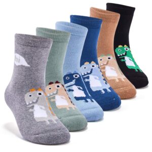 howjojo toddler boys thick cotton socks kids warm socks winter thermal crew socks 3-5 years