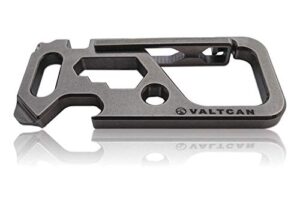 valtcan titanium carabiner multi tool key chain holder glossy stonewash