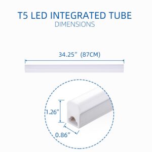 LELEJU LED Shop Light 3FT, 15W, 6000K, 1500lm, Linkable Utility Shop Lights, LED Ceiling & Under Cabinet Light, T5 Integrated Single Fixture (Pack of 4)