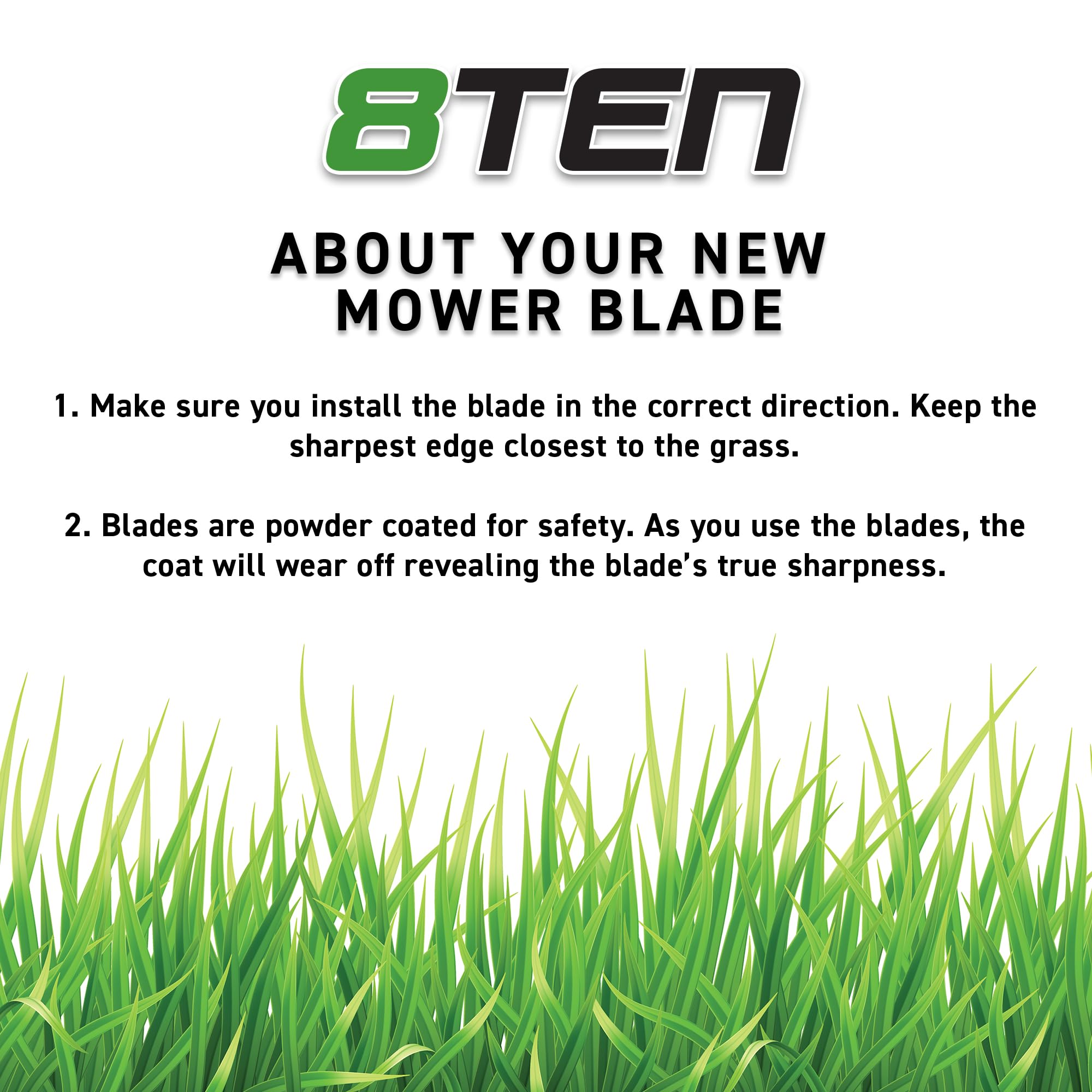 8TEN LawnRAZOR Mower Blade for Exmark Toro Metro 21 inch Deck 107-4276 42-1000 20-2720 23-0070 5-0751 (High-Lift) 3 Pack