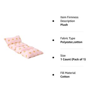 Wildkin Kids Floor Lounger: Ideal for Boys and Girls, Travel-Friendly, Perfect for Sleepovers - Pillow Lounger for Kids, Requires Standard Size Pillows Not Included (Pink and Gold Stars)