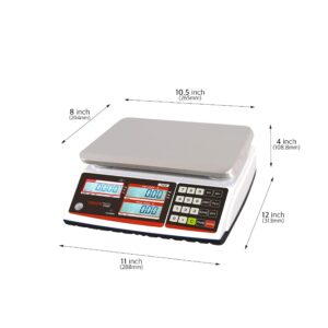 VisionTechShop TVP-60B Price Computing Scale, Lb/Oz/Kg Switchable, 60lb Capacity, 0.01lb Readability, NTEP Legal for Trade COC #19-038