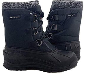 labo pro men's winter snow boots shoes waterproof insulated lace up (d,m) black107lb-7.5