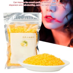 100g Natural Plant Beeswax Pellets Yellow Wax with Resealable Cupuacu Freshness Storage Bag- Food & Cosmetic Grade 100% Natural And Pure Wax For Balm, Lipstick Making (A Lipstick/0.8g Wax)