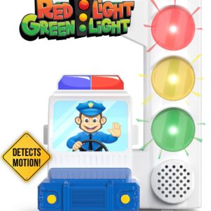 Red Light Green Light Game with Motion Sensing | 1+ Players | Gift for Kids & Toddlers Ages 3, 4-8+, 5, 6, 7+ Year Olds | Family Birthday Party Game | Camping, Travel, Indoor, Outdoor, Outside Toy