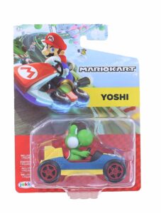 mario kart jakks nintendo yoshi in blue mach 8 vehicle 2.5 inch figure