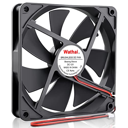 Wathai 140mm Case Fan 12V DC Brushless High Performance Cooling Fan 140x25mm