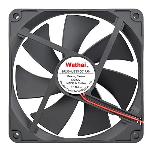 Wathai 140mm Case Fan 12V DC Brushless High Performance Cooling Fan 140x25mm