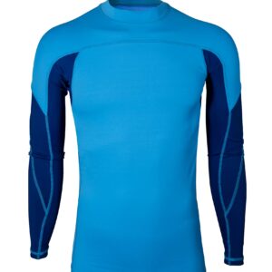 ALLEZ Men's Rash Guard Swim Shirts UPF 50+ UV Sun Protection Long Sleeve Shirts Lightweight Quick Dry Surf Fishing Shirts for Men (Blue&Navy,M)