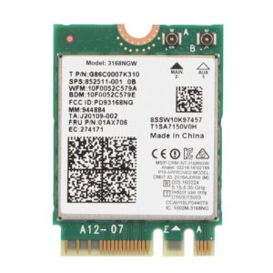 network card, wi-fi network adapter card for intel internet 3168ngw wireless-ac dual band wifi network card with bluetooth 4.2