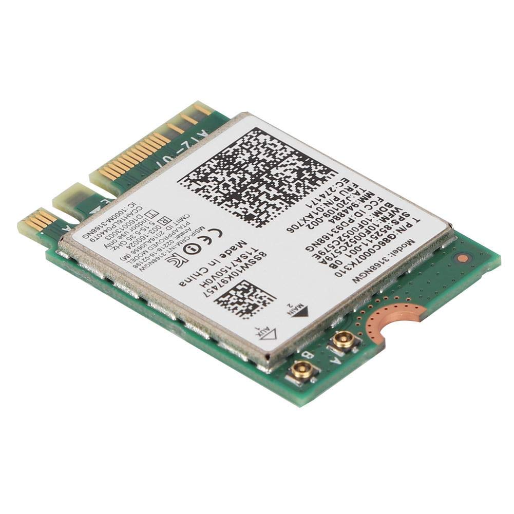 Network Card, Wi-Fi Network Adapter Card for Intel Internet 3168NGW Wireless-AC Dual Band WiFi Network Card with Bluetooth 4.2