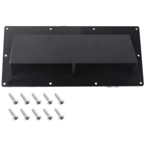 gekufa rv range hood vent cover black, rv stove vent cover/rv exhaust vent cover (include 10 pcs screws)