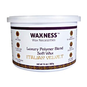 waxness wax necessities polymer blend luxury italian velvet soft wax tin 14 ounces