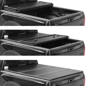 Lyon Cover 5.5' / 67.1" Hard Tri-Fold Truck Pickup Bed for 2015-2024 F150 Tonneau Cover | LED Lamp | 3 Years Warranty |