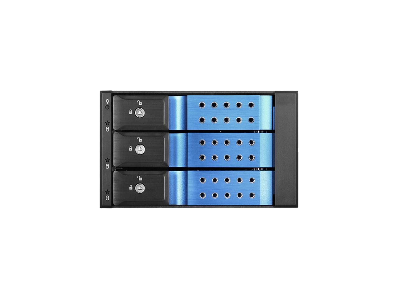 ISTAR BPN-DE230HD-BLUE Trayless 2X 5.25 to 3X 3.5 12Gb/s HDD Hot-swap Rack