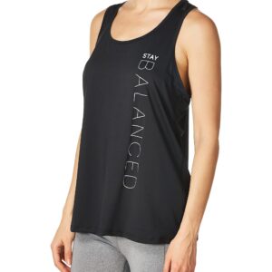 C9 Champion Women's Graphic Tank, EBONY/STAY BALANCED PLUS, XXL