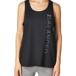 C9 Champion Women's Graphic Tank, EBONY/STAY BALANCED PLUS, XXL