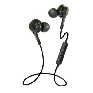 magnavox mbh552-bk in-ear stereo ear buds with microphone and bluetooth wireless technology in black | available black and white | extended music playtime |