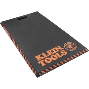 klein tools 60136 kneeling pads, adult men's large soft thick closed cell soft foam professional tradesman pro pads with handle