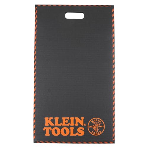 Klein Tools 60136 Kneeling Pads, Adult Men's Large Soft Thick Closed Cell Soft Foam Professional Tradesman Pro Pads with Handle