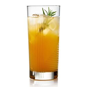 libbey cut cocktails passage tumbler glasses, 15.75-ounce, set of 4