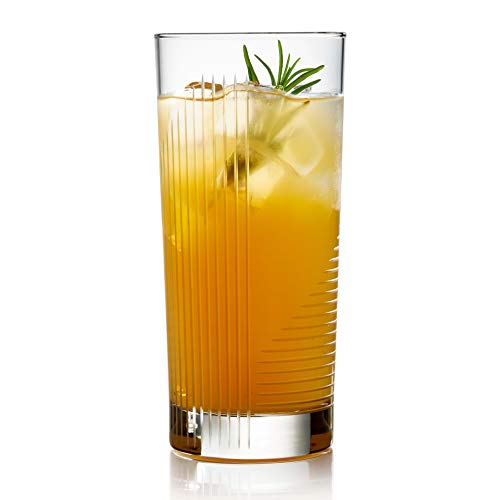 Libbey Cut Cocktails Passage Tumbler Glasses, 15.75-ounce, Set of 4